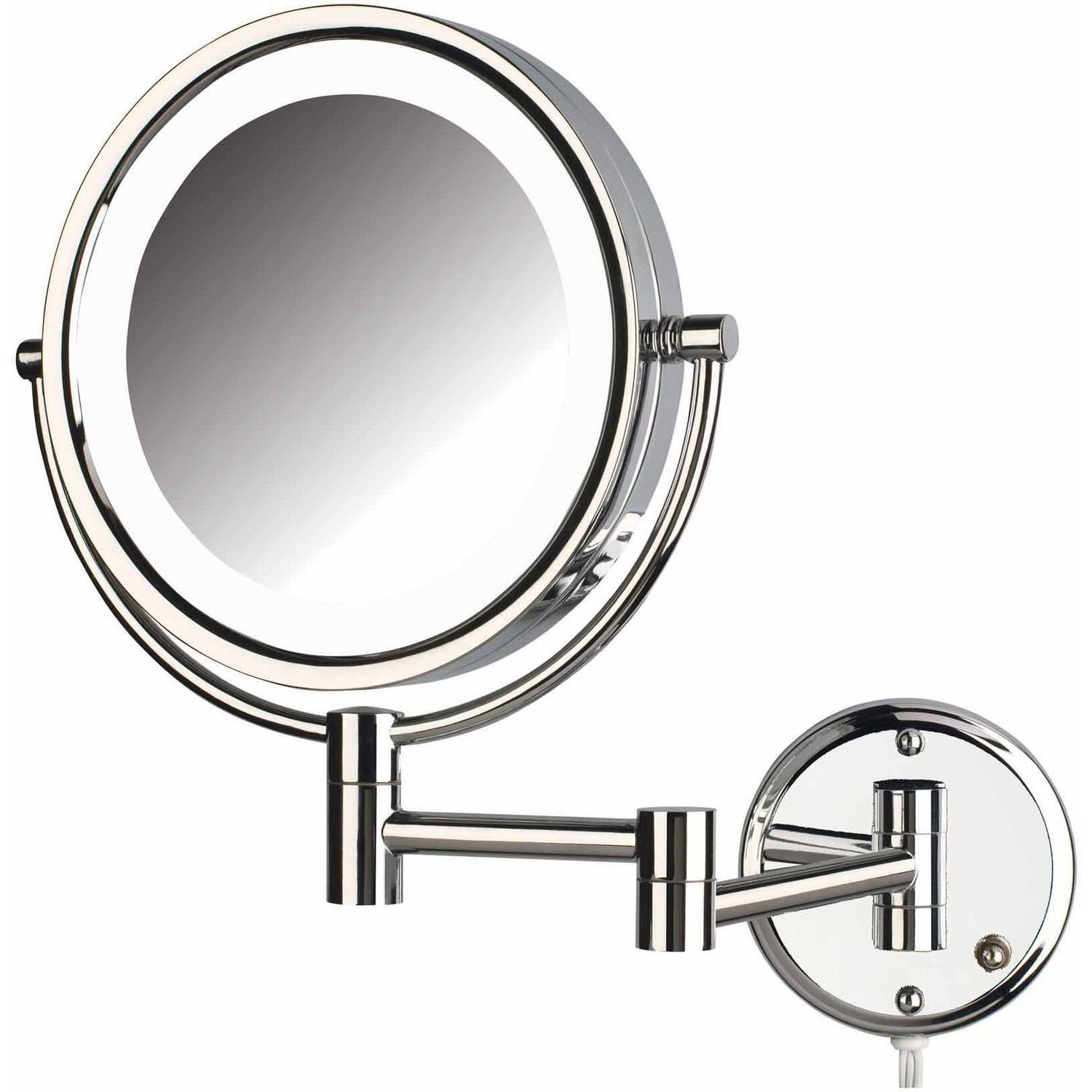 Jerdon HL88CL 8 5 LED Lighted Wall Mount Makeup Mirror With 8x