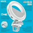 Bower Dual-Sided LED Light with Camera Mount - RGB Colors, White Modes ...