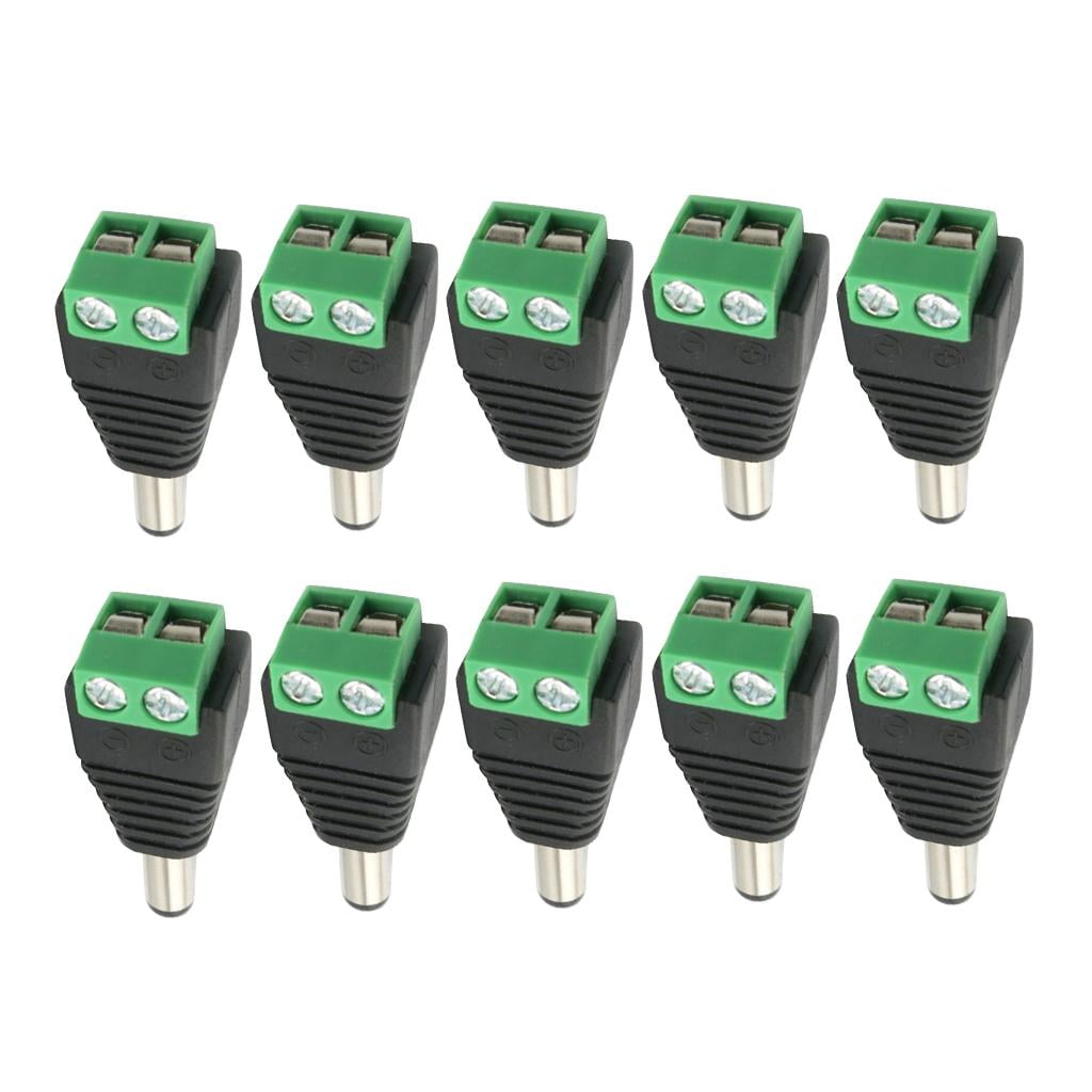 10pcs Male + Female 12V DC Power Connector (5.5mm x 2.1mm ...