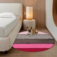3.3ft Round Rug Pink Grey Area Rugs for Living Room Bedroom Washable ...
