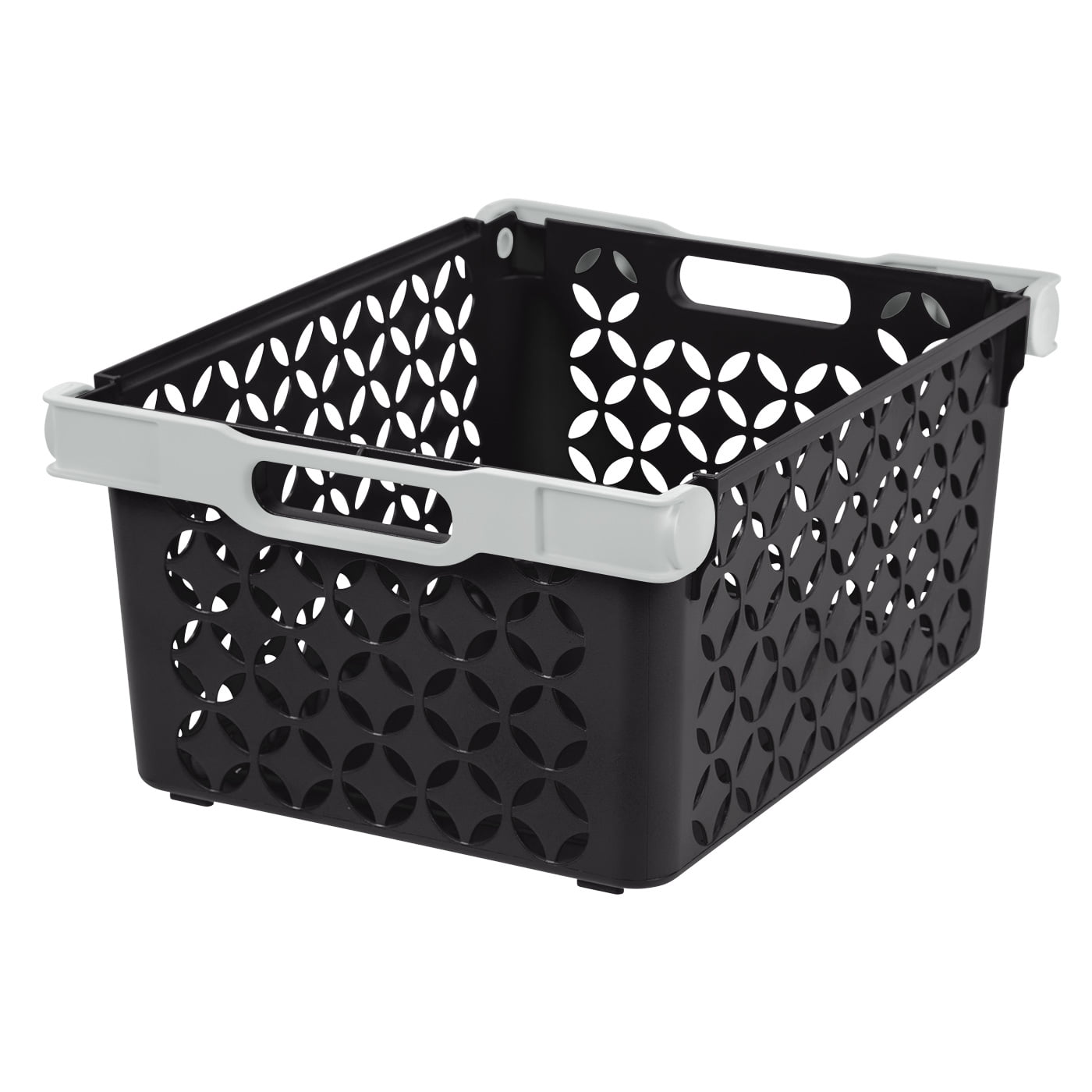 IRIS Large Decorative Basket, Black - Walmart.com