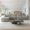 Sodrens Comfy Convertible Sectional Sofa, 4-Seat Modular Couch with ...