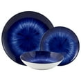 Bestone 12 Pieces Porcelain Dinnerware Set, Service for 4, Navy Blue - Walmart.com