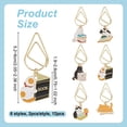 12Pcs 6 Styles Carbon Steel Paper Clips with Cat Alloy Enamel Pendant ...
