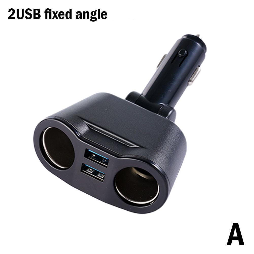 Dual USB DC LED Car Cigarette Lighter Adapter Charger 12V 2-Way Socket ...
