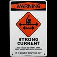 Tin Surfer WARNING STRONG CURRENT Street Sign Beach Bar/Pub/Surf Shop ...