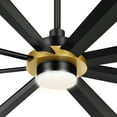 Uforic 72 Inch Ceiling Fan - Black Gold Design - Remote Control ...