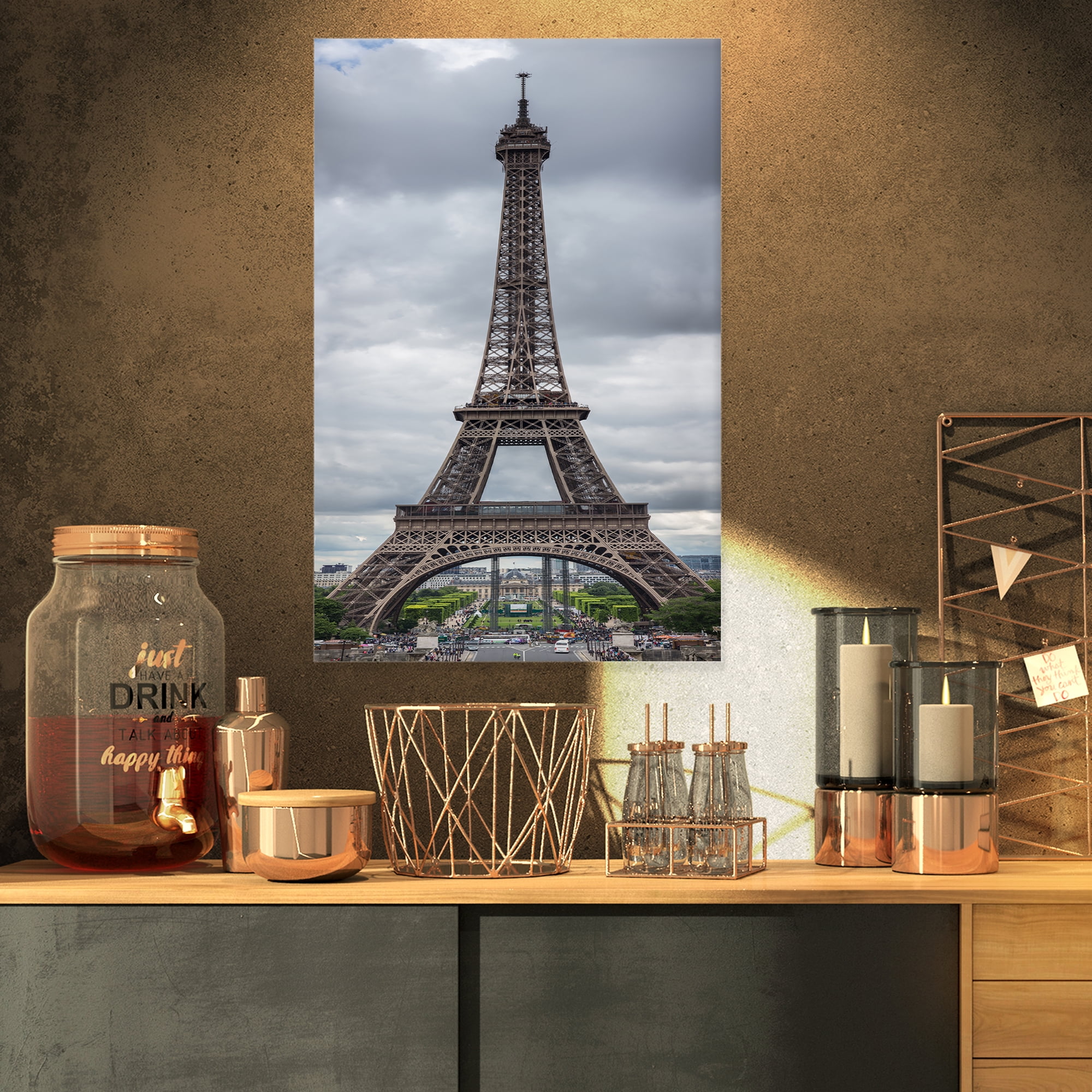 Click here for Designart Grayscale Paris Eiffel Tower - Cityscape... prices