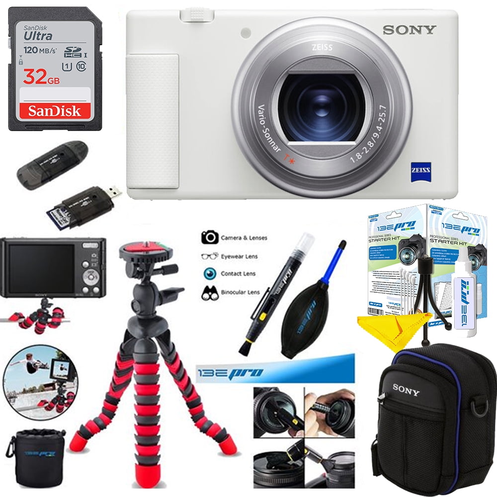 Sony ZV-1 Compact Digital Vlogging 4K Camera (White) for Content Creators & Vloggers +Buzz-Photo ...