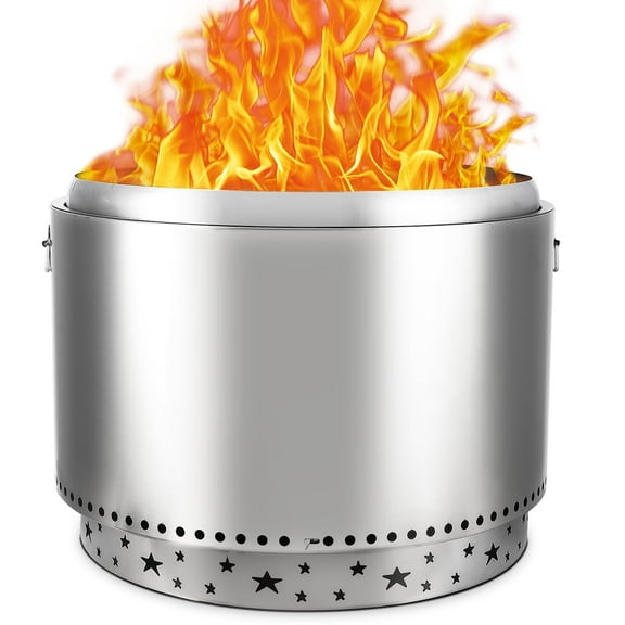 Muskoka Portable 19.5" Stainless Steel Smokeless Wood Burning Camping ...