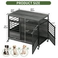 Uforic 39.4 Inch Dog Crate Furniture with Wheels,Wooden Dog Kennel for ...