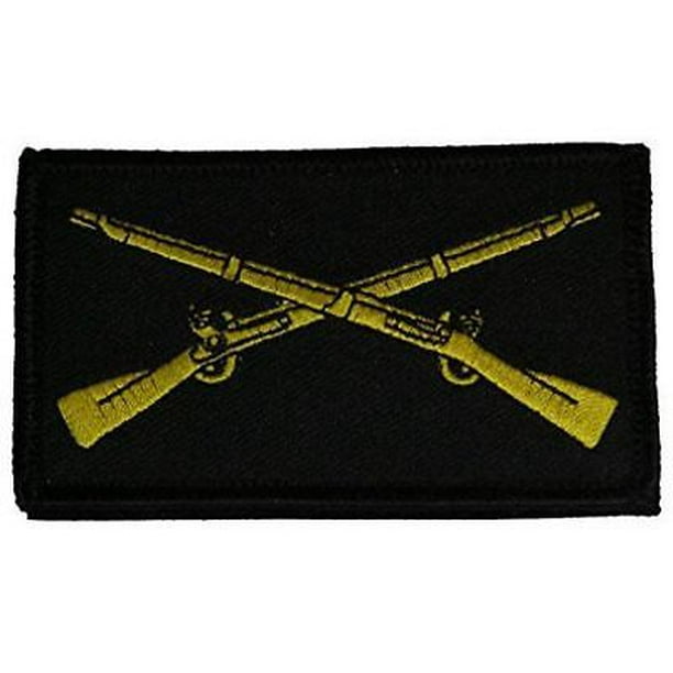US ARMY INFANTRY CROSSED RIFLES 2 PIECE PATCH HOOK AND LOOP BACKING ...