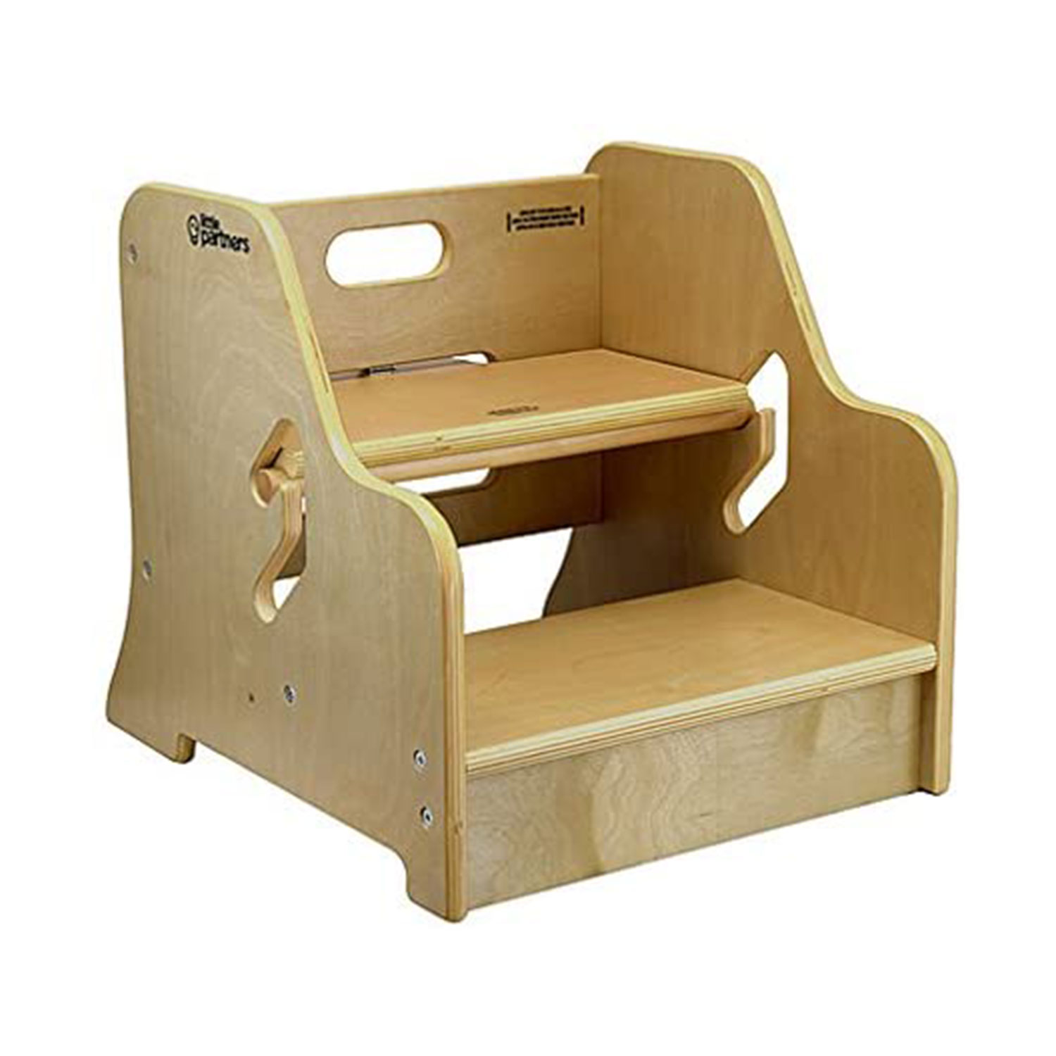 Little Partners 2-In-1 Growing Adjustable Height Wooden Step Stool ...