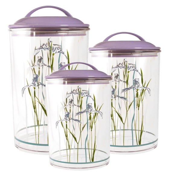 Corelle Coordinates 3pc Acrylic Canister Set, Shadow Iris - Walmart.com