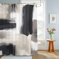 Bathroom Shower Curtain Abstract Color Block Graffiti Art Waterproof ...
