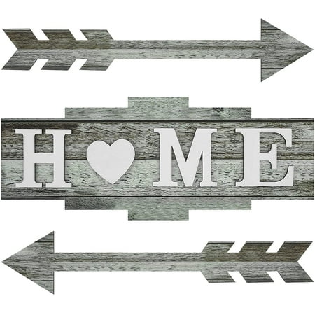 Home Arrow Sign Set Rustic Wood Home Sign Retro Wood Home Wall Decor ...
