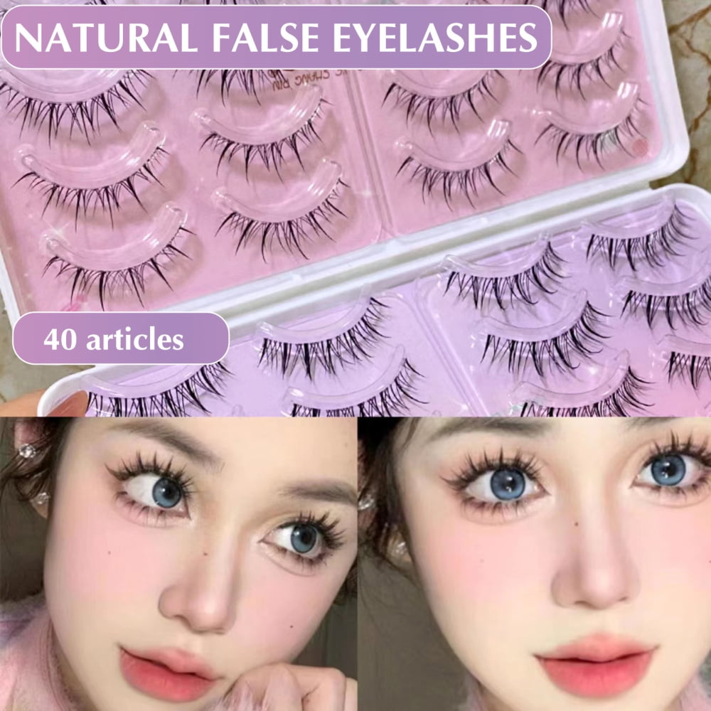 20 Pairs Long Comic Soft Eyelashes Long Dramatic Bushy Curling Thick ...