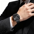 AOMXGD Faceted Quartz Watch Stainless Steel Pointer Wristwatch ...