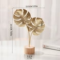 Desktop Ornaments,Leaf Decor Metal Golden Leaf Ornaments And Base ...