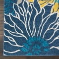 Nourison Passion Floral Blue Area Rug, 8' x 10', Easy-Care, Overdyed ...