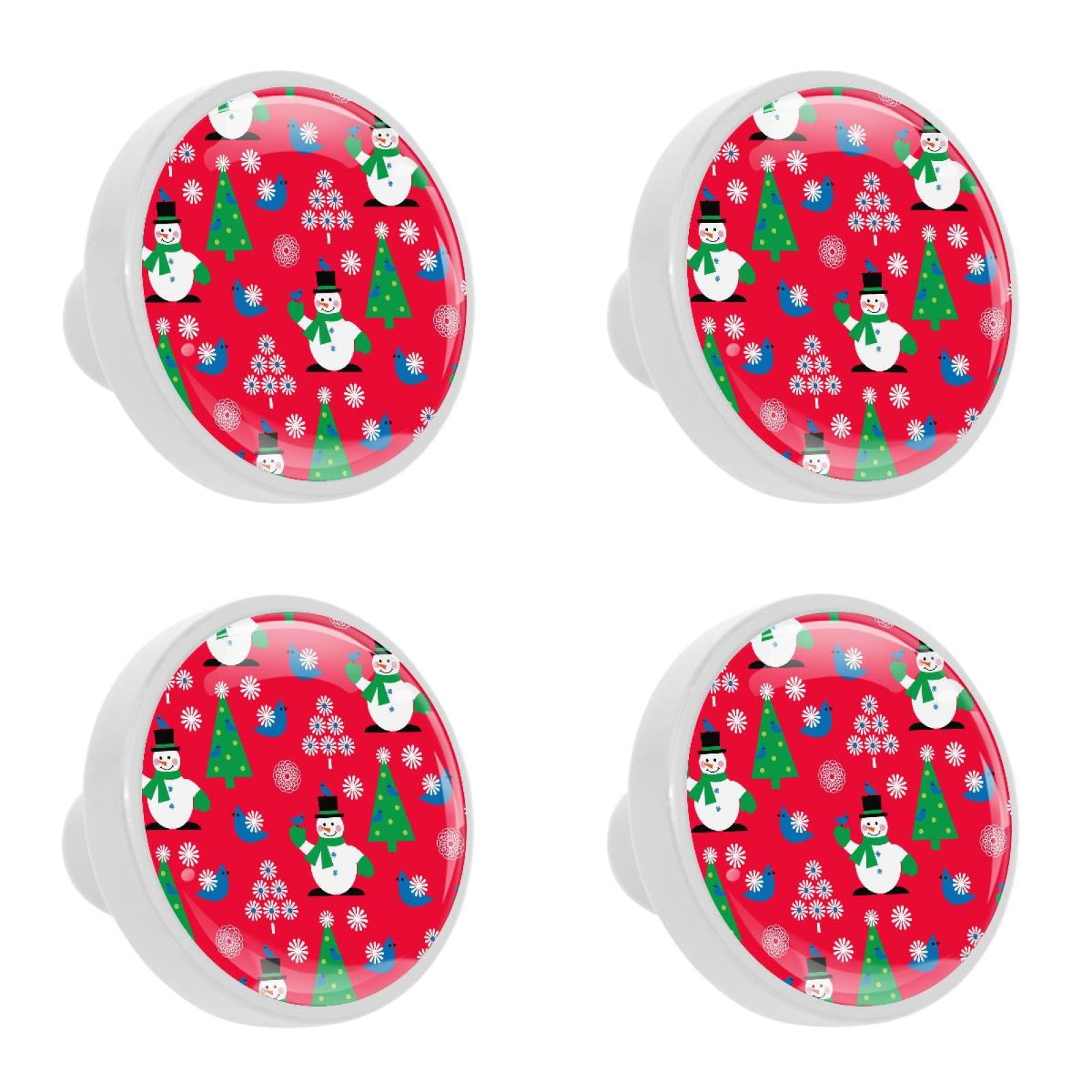 4 Pcs Christmas Knobs for Kitchen Cabinet Cupboard Dresser Bookcase ...