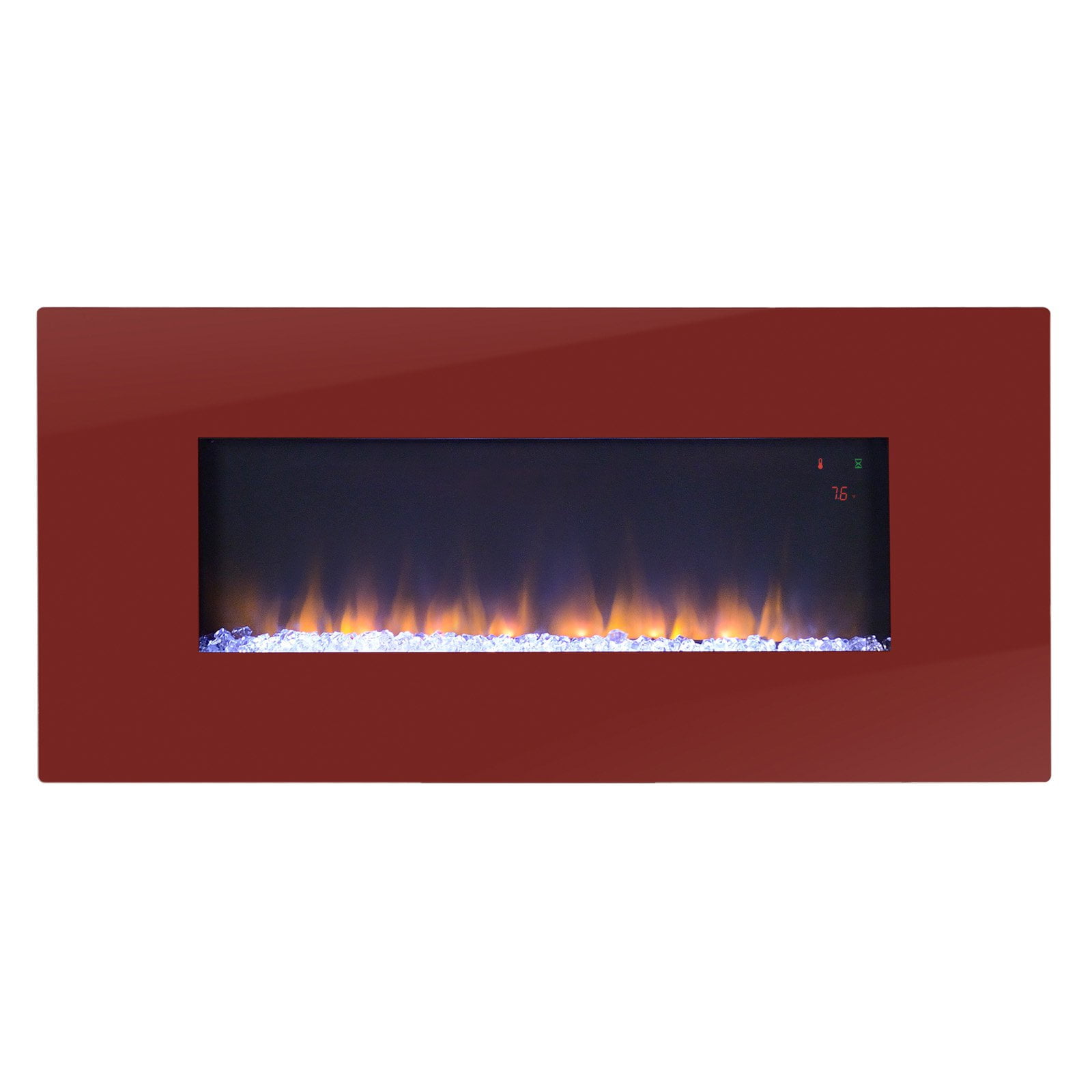 Paris 41" Wide Wall Mount Electric Firebox, Red - Walmart.com