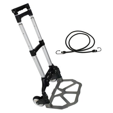 ZENSTYLE Compact Foldable Lightweight Aluminium Luggage Cart, 170lbs ...