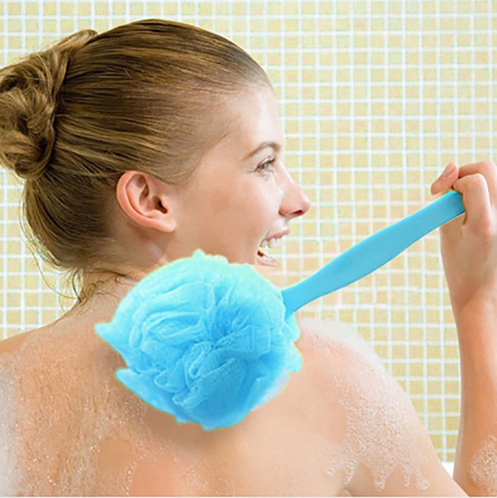 TRIANU Bath Shower Loofah Sponge, Exfoliating Body Scruber Long Handle ...
