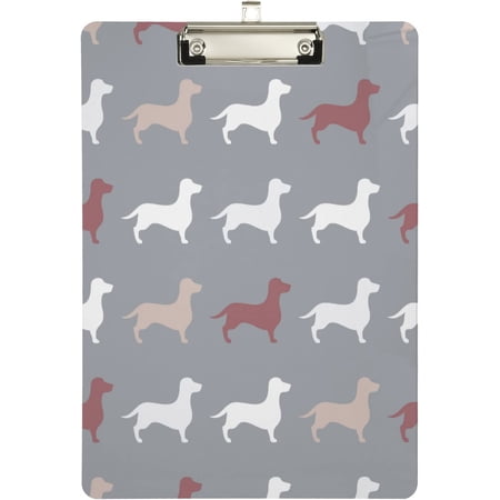 RYLABLUE Dachshund Dogs Clipboard Hardboard Wood Nursing Clip Board and ...