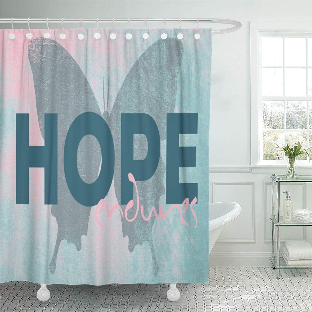 CYNLON Pink Faith Hope Endures Butterfly Reusable Teal Blessing ...