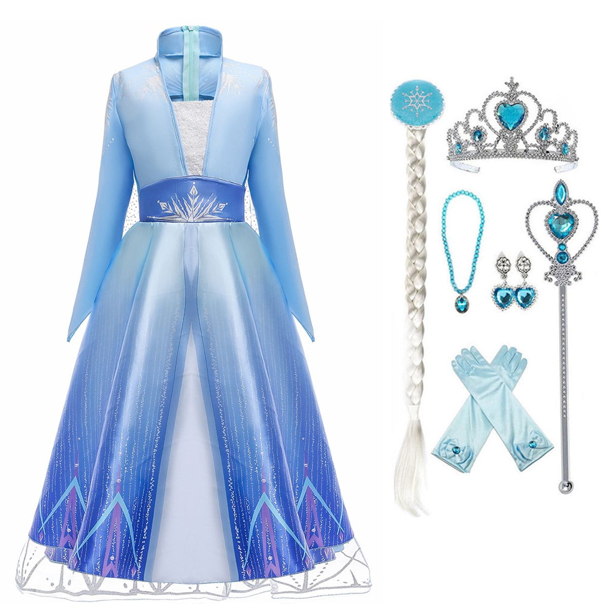 Click here for Hawee Frozen 2 Elsa Deluxe Princess Dress Costume... prices