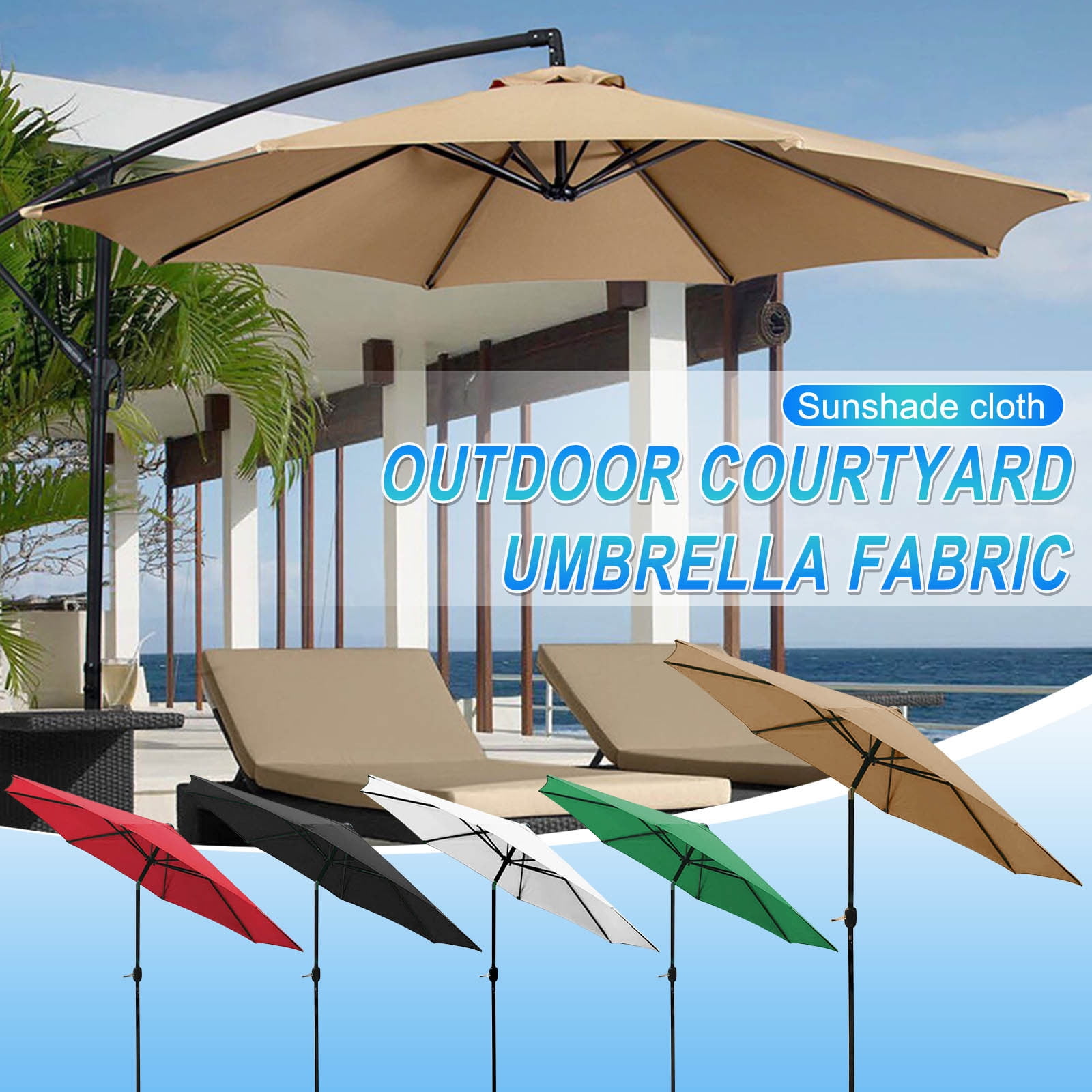 Click here for Viflosae Outdoor Courtyard Umbrella Polyester Suns... prices