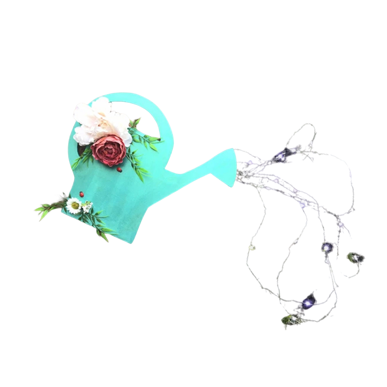 Lomubue Watering Can Light Exquisite Hanging Landscape Wooden Outdoor ...