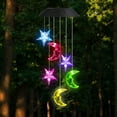 Solar Powered LED Wind Chime Outdoor,Color-Changing Led Butterfly /Star ...