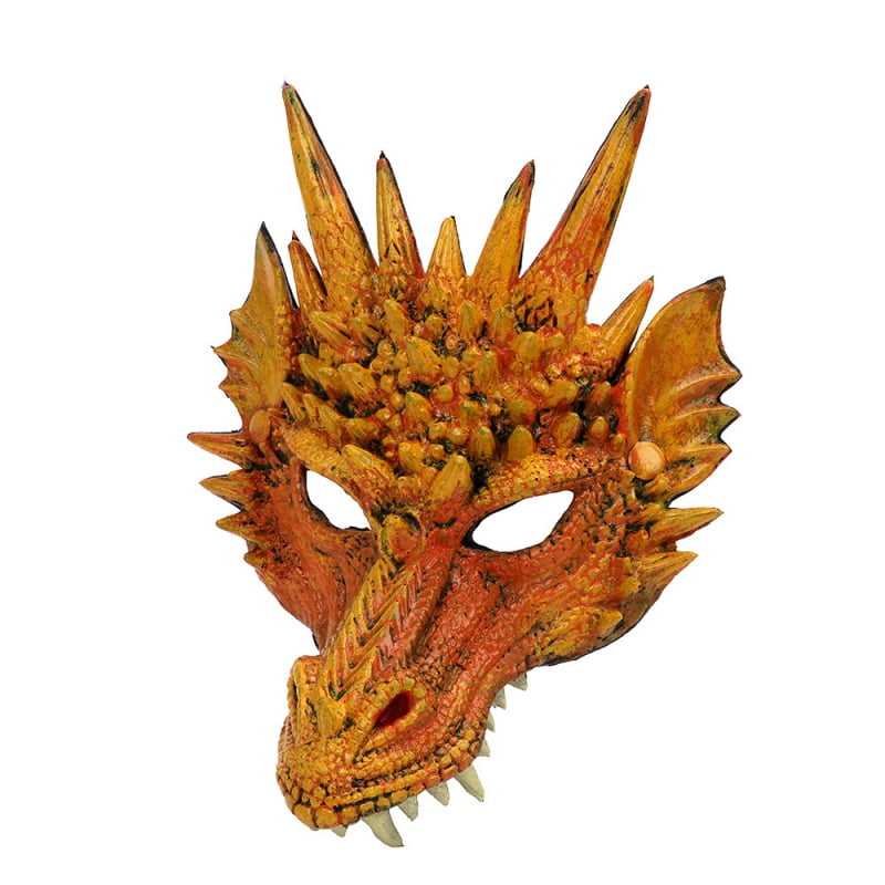 Halloween 3D Dragon Mask Costume Face Mask For Kids Teens Party Dress ...