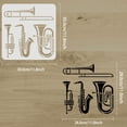 1pc Wind Instrument Stencil 30x30cm Reusable Saxophone Trumpet Tuba ...