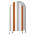 Burnt Orange Grey Stripe 5FT Arch Backdrop Covers, Modern Farmhouse ...