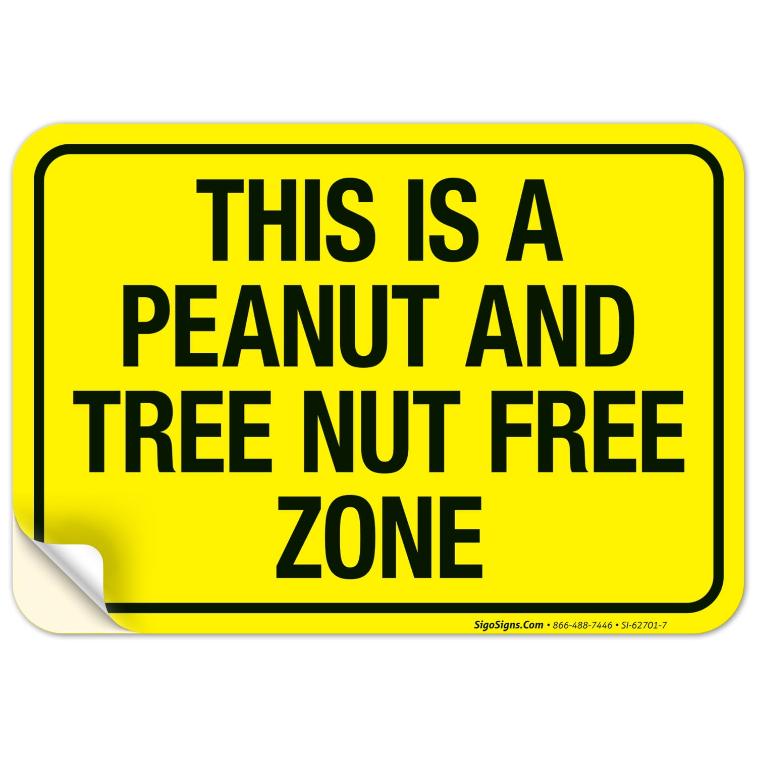 Peanut Free Sign