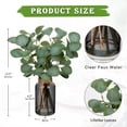 Artificial Eucalyptus Stems In Black Vase With Faux Water 14" Plant ...