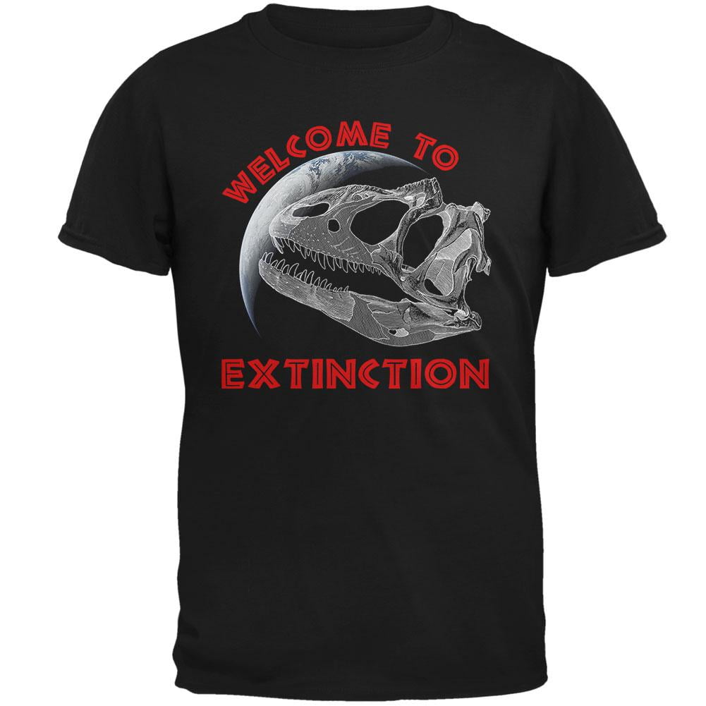 Earth Day Dino Dinosaur Fossil Welcome To Extinction Mens Soft T Shirt ...
