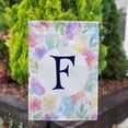 America Forever Monogram Letter F Watercolor Flowers Double Sided ...