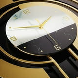 Round Living Room Silent Quartz Home Decorative Clock, Simple ...