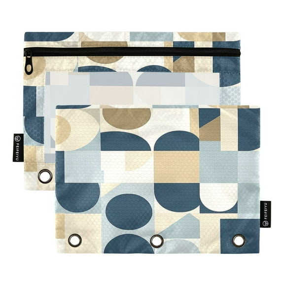 2 Pack Flip Folders with Clear PVC Window Binder Pouches 3-Ring Binder ...