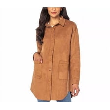 Hidden Womens Brown Frayed Corduroy Jacket, Casual Solid, Cotton Blend ...
