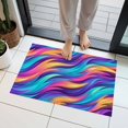 Abstract Gradient Art Door Mat 16x24 Inch Blue Purple Yellow Ombre ...