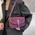 Brown Suede Crossbody Bag - Trendy Satchel Purse for Women - Burgundy ...