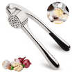 Kitchenaid Stainless Steel 0.58 lb Garlic Press with Black Rubber ...