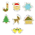 7 Pieces Cookie Moulds Christmas Cookie Cutters Biscuit Stampers Cutter ...
