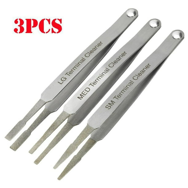 3Pcs/Set Electric Terminal Cleaner Kit Spade Pin Connector Tweezer ...