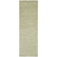 SAFAVIEH Soho Benson Geometric Wool Area Rug, Light Green, 6' x 6 ...